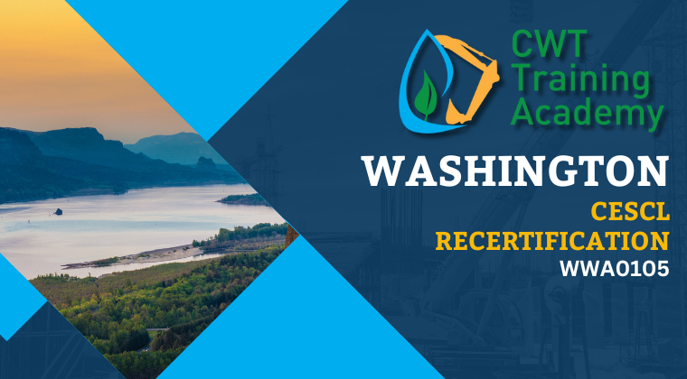 WWA0105 WA Certified Erosion and Sediment Control Lead CESCL ReCert ...